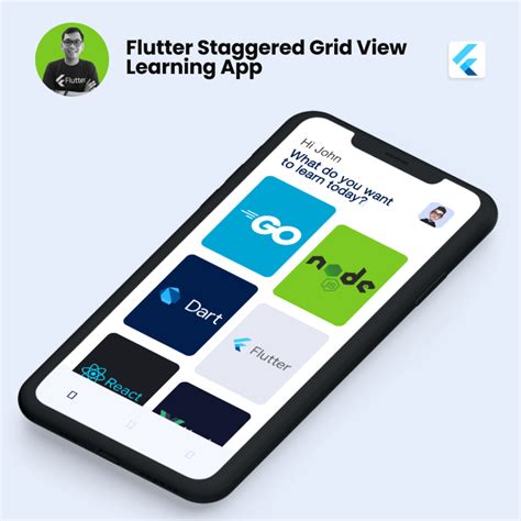 Flutter Ui Tutorial Staggered Grid View For Online Learning App Ui Nbkomputer