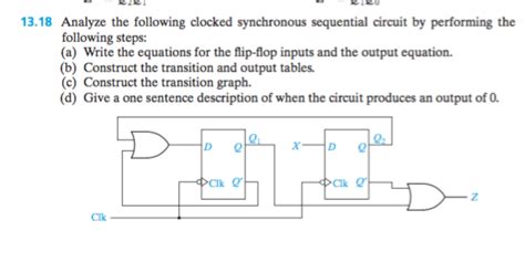 solved 13 18 analyze the following clocked synchronous se