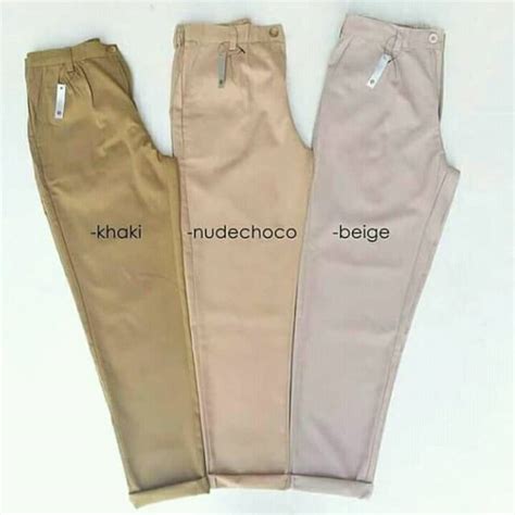 Jual Baggy Pants Khaki Nude Beige Shopee Indonesia