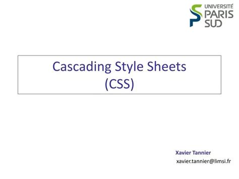 PPT Cascading Style Sheets CSS PowerPoint Presentation Free
