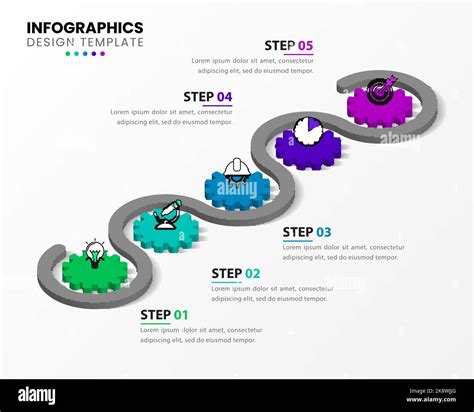 Infographic Design Template Business Concept With 5 Steps Can Be Used