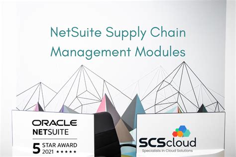 NetSuite S Supply Chain Management Modules SCS Cloud
