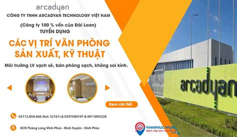 Công ty TNHH Arrcadyan Technology Việt Nam Tuyển dụng Kỹ sư sản phẩm ME