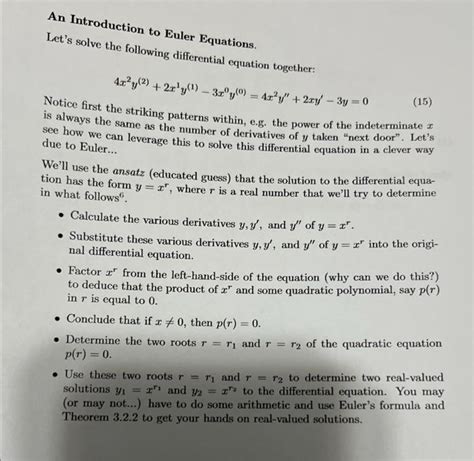 solved an introduction to euler equations let s solve the