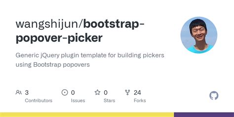 GitHub Wangshijun Bootstrap Popover Picker Generic JQuery Plugin