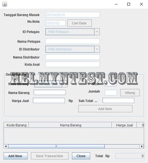 membuat aplikasi penjualan barang dengan java netbeans dan mysql [index] helmyntest