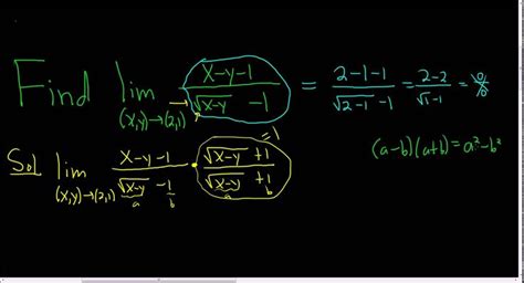 multivariable calculus limit of x y 1 sqrt x y 1 by rationalizing calculus math