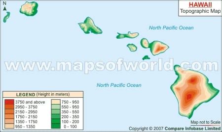 Topographic Map Of Hawaii