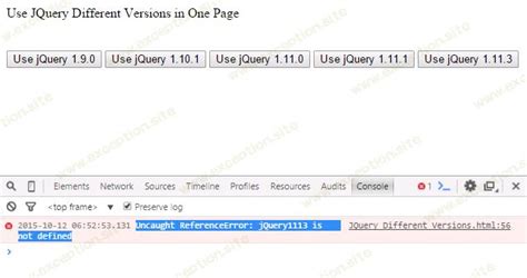 jquery 与不同版本的 jquery 无冲突 异常教程