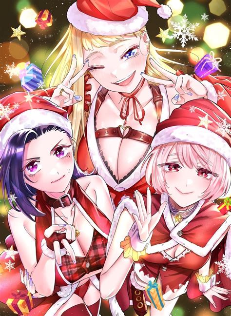 Fuyuki Minami Akino Sayuri And Natsukawa Rena Dosanko Gyaru Wa Namaramenkoi Drawn By Ikada