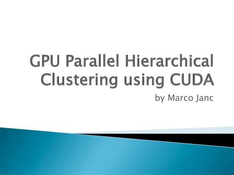 pdf gpu cuda parallel hierarchical clustering cluster update algorithm dokumen tips