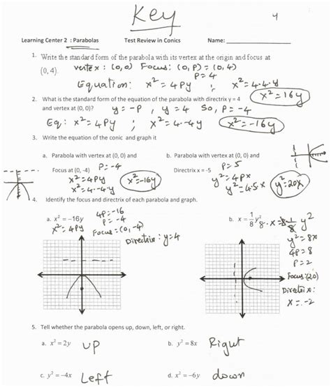 converting quadratic equations worksheet standard to vertex — db