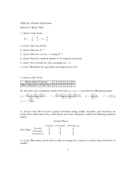 practice final exam pdf basis linear algebra matrix mathematics