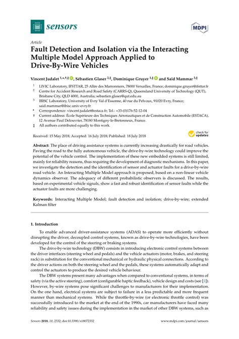 pdf fault detection and isolation via the interacting multiple model approach applied to drive
