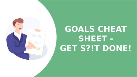 Cheat Sheet Your Guide To Achieving Your Goals Posude