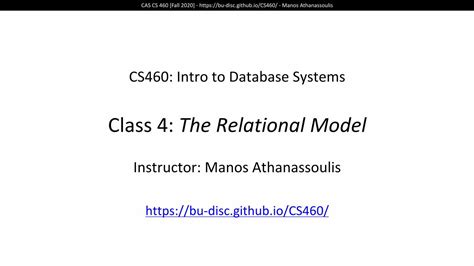 pdf class 4 the relational model · the entity relationship model basic er modeling concepts
