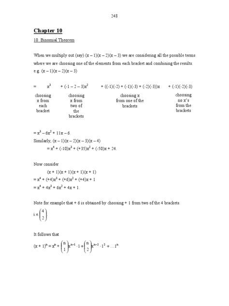 binomial theorem pdf abstract algebra numbers