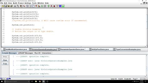 the division operator in java youtube