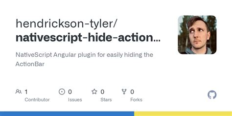 github hendrickson tyler nativescript hide action bar nativescript angular plugin for easily