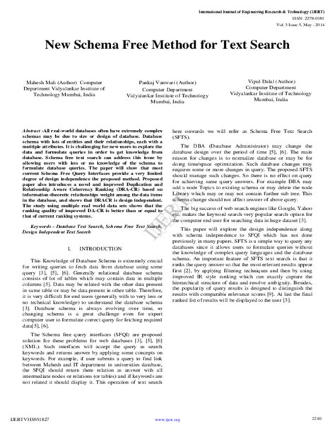 pdf ijert new schema free method for text search ijert journal
