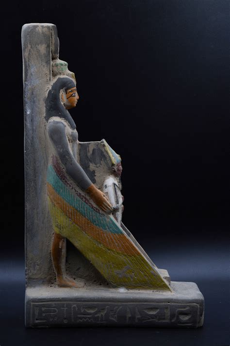 Large Statue Goddess Isis Wings Protector Osiris Sculpture Etsy