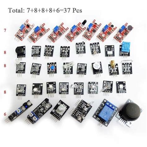 Buy 37 In 1 Sensor Module Board Starter Set Kit For Arduino At