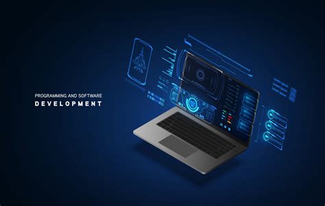 programming and software development web page banner program code on screen device software