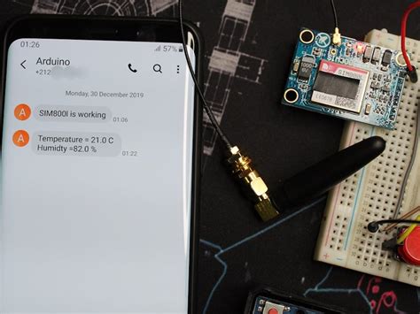 send sms text from arduino using sim800l gsm gprs module arduino project hub