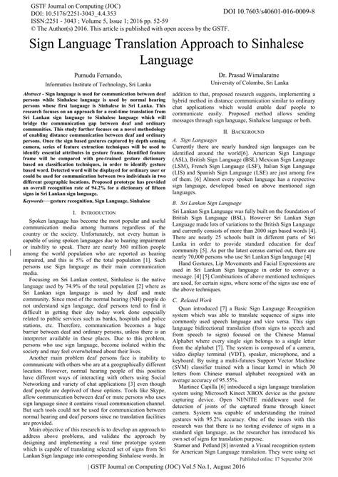 pdf sign language translation approach to sinhalese language