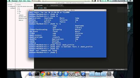 creating and using bash profile youtube