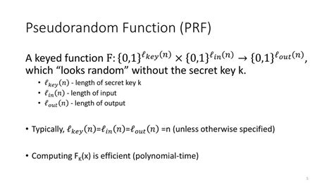 topic 7 pseudorandom functions and cpa security ppt download