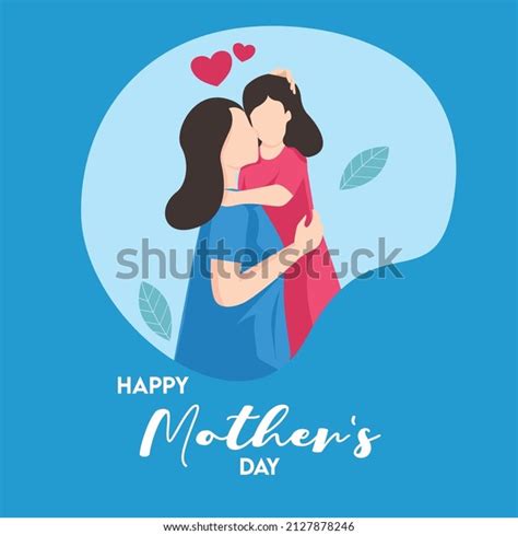 Happy Mothers Day Cute Young Mother Stock Vector Royalty Free 2127878246 Shutterstock