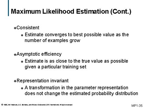 maximum likelihood estimation cont