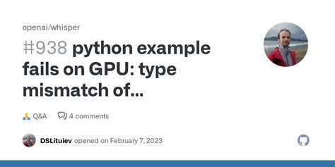 Python Example Fails On GPU Type Mismatch Of Torch Cuda HalfTensor And