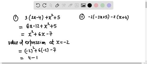 solved q7 simplify the following expressions and then find the numerical values for x 2 1