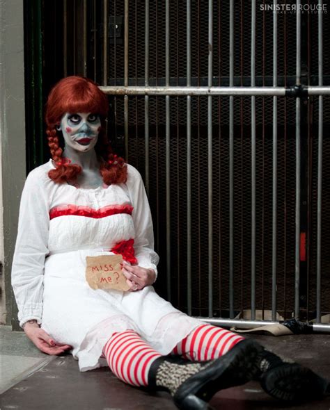 Annabelle Costume White Dress With Red Ribbon Annabelle Costume Horror Movie Costumes