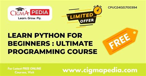 Learn Python For Beginners Ultimate Programming Course Free Udemy