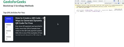 Bootstrap 5 Scrollspy Methods GeeksforGeeks