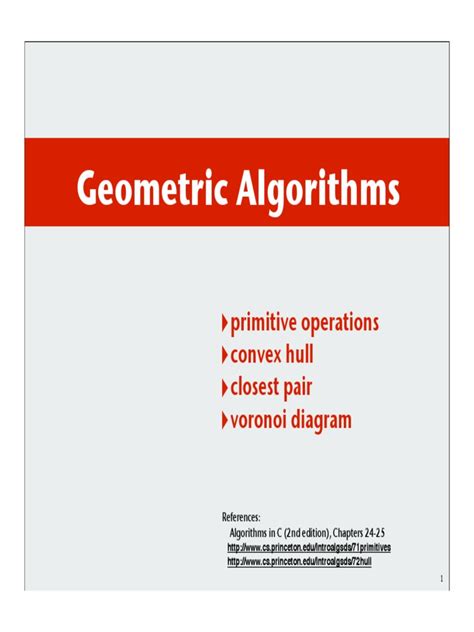 geometric algorithms primitive operations convex hull closest pair voronoi diagram pdf
