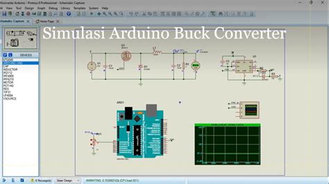 tutorial arduino buck converter simulasi proteus 8
