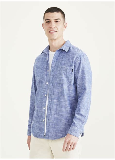 Dockers Slim Fit Mavi Erkek Casual Gömlek 52669 0346 1286440 Boyner