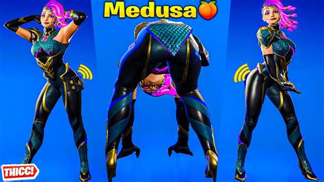 New Fortnite Medusa Skin Showcase Thicc 🍑😍 Top Tiktok Emotes And Dances 😘 Gorgon Warrior Style 😜