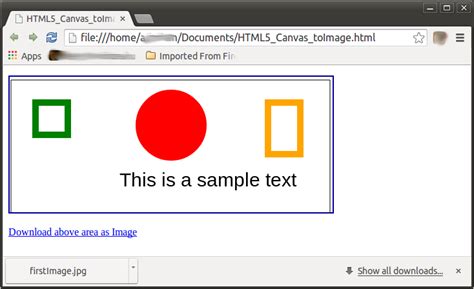drawing in html5 using canvas with save as image feature
