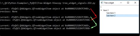 Python Pyqt5 QTreeWidget CurrentItemChanged Signal Sending Integers
