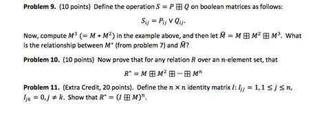 solved define the operation s p q on boolean matrices as