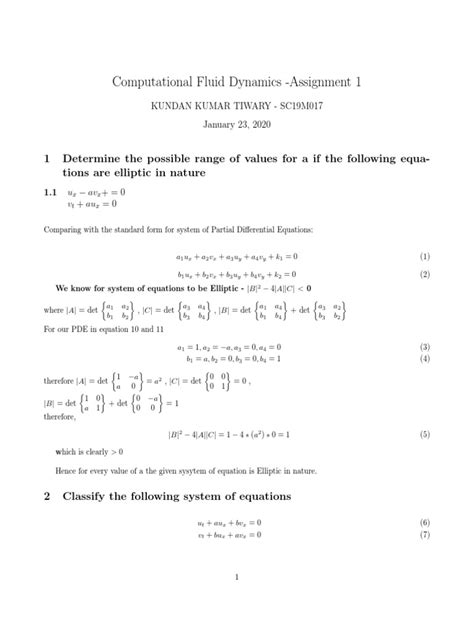 computational fluid dynamics assignment 1 pdf partial differential equation mathematical