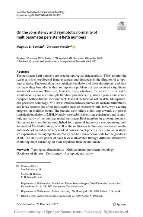 on the consistency and asymptotic normality of multiparameter persistent betti numbers