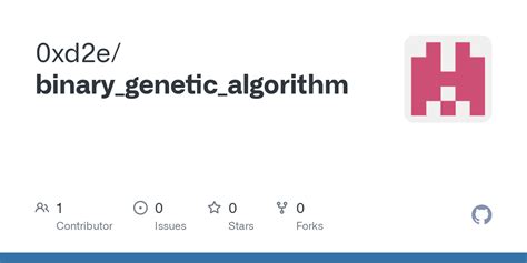 github 0xd2e binary genetic algorithm