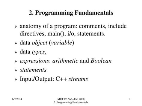 ppt 2 programming fundamentals powerpoint presentation free download id 1366885