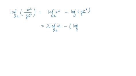 solved use the laws of logarithms to expand the expression loga x 2 y z 3